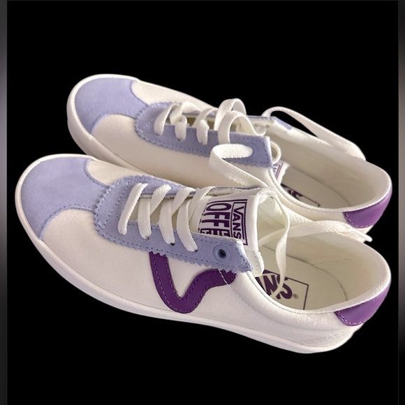 Vans | Shoes | Vans White And Lavender Casual Shoes | Poshmark